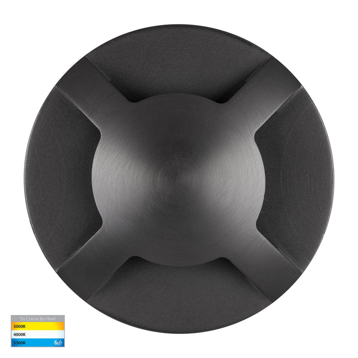 HV19092T-GPH - Viale Graphite Coloured Brass TRI Colour LED Four Way D ...